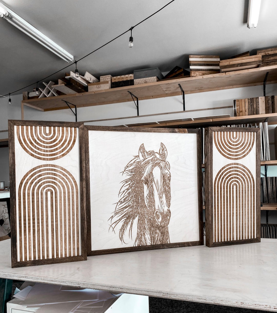 Boho Horse Painting | Horse Wall Art | Boho Rainbow Wall Art | Horse ...