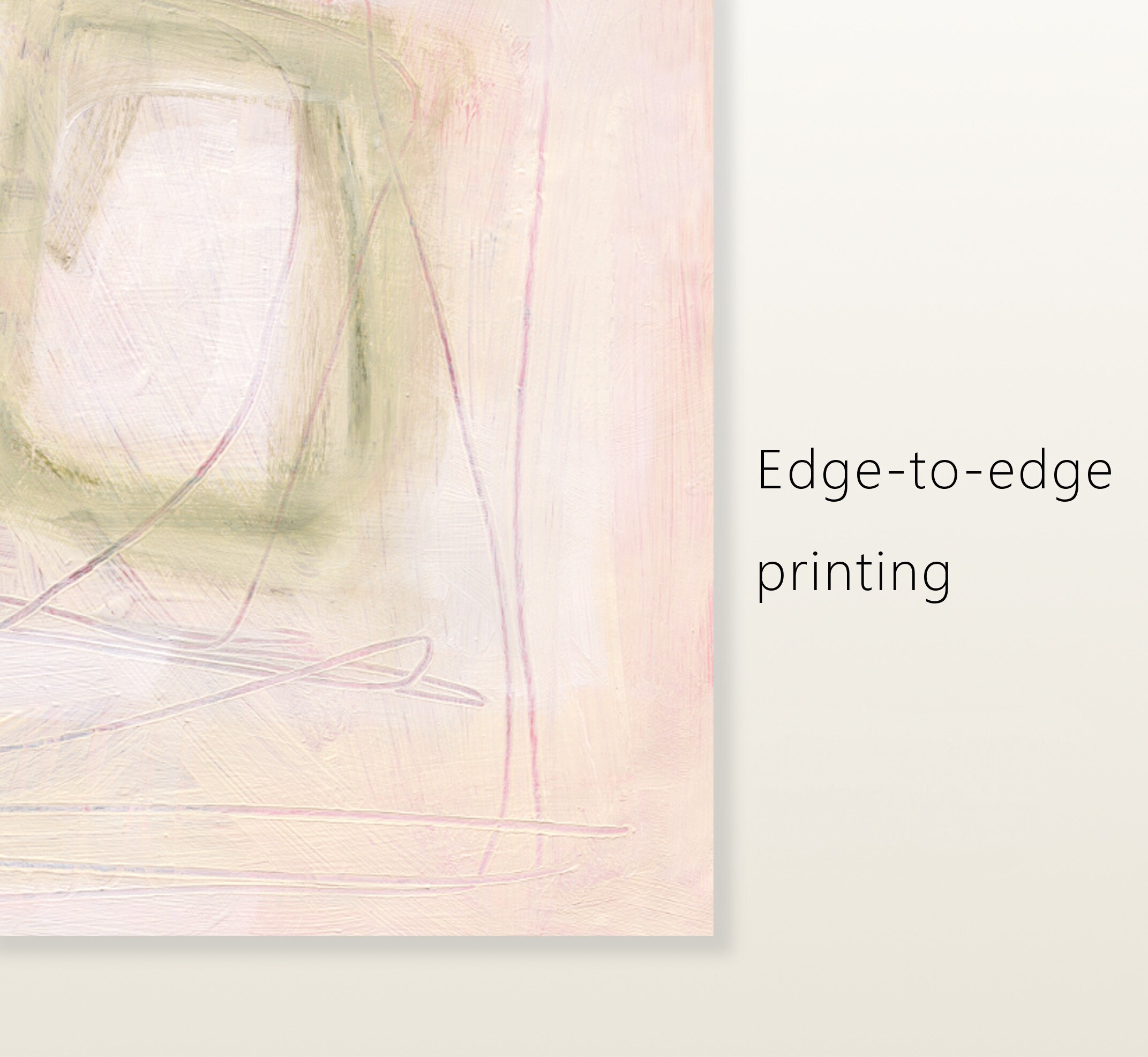 Cream Wall Art Pastel Abstract Painting Large Art Print of a - Etsy