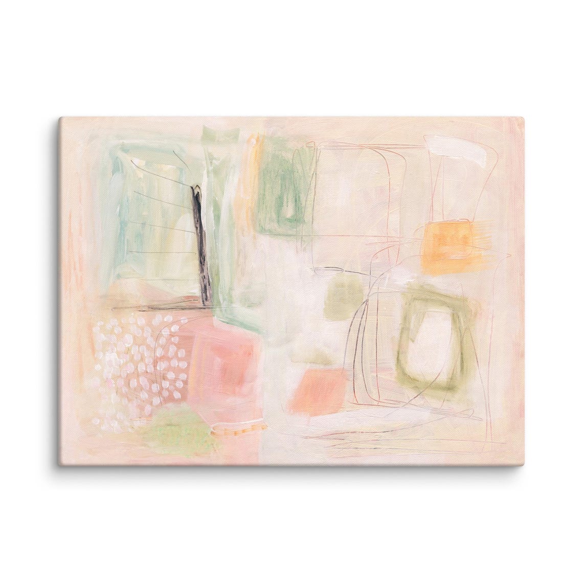 Pastel Abstract Painting, Cream Wall Art, Trendy Home Decor - Etsy