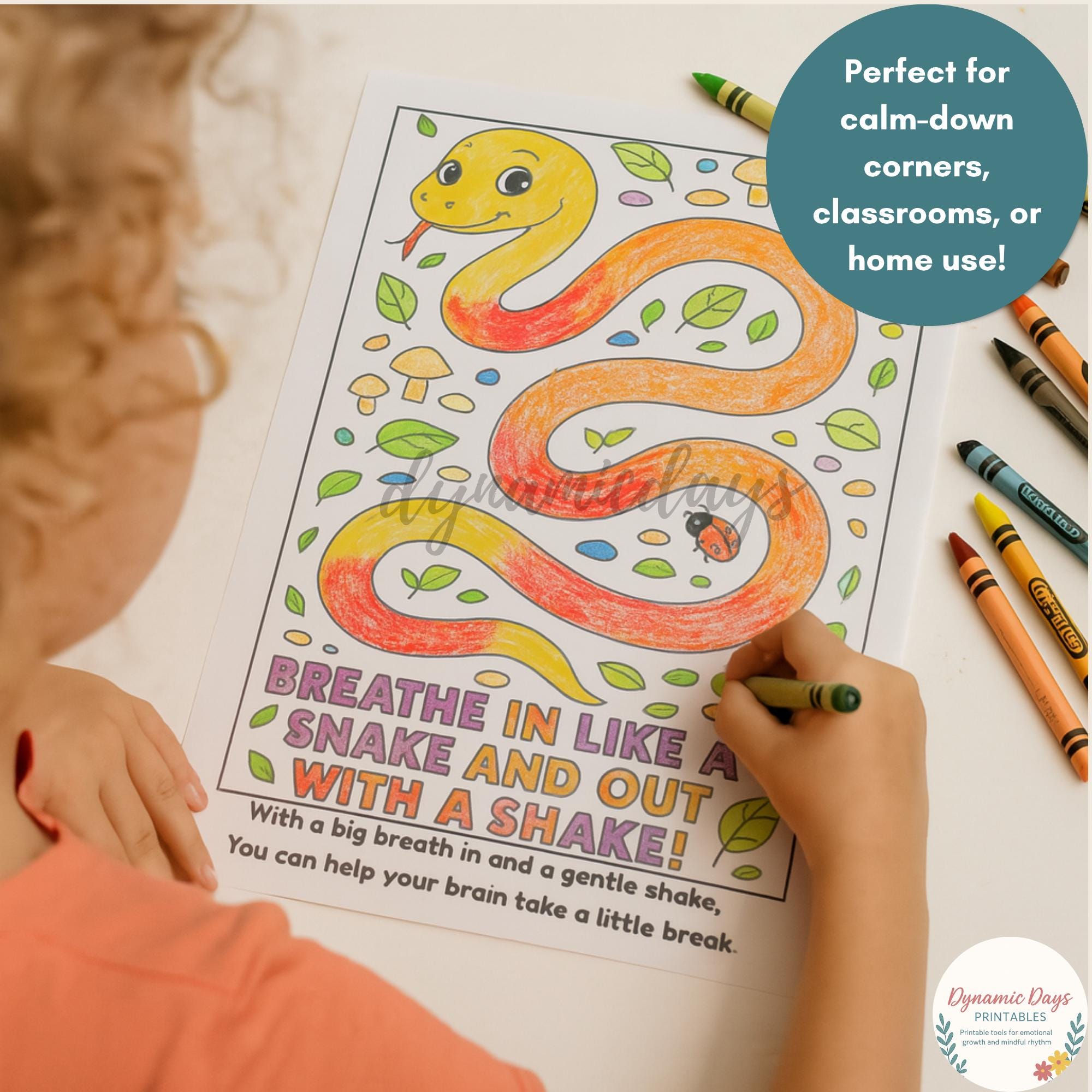 Mindful Breathing Coloring Pages for Kids + Calm Down Activities for ...
