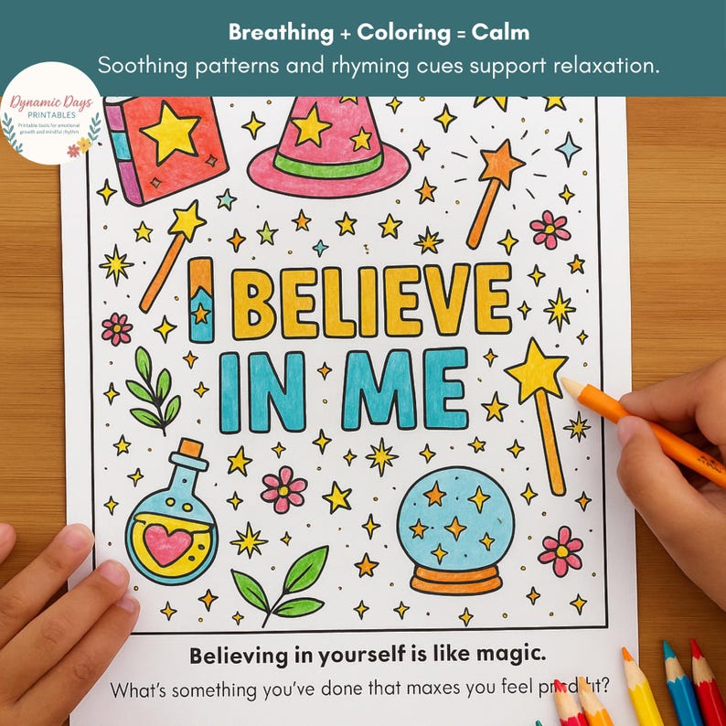 Positive Affirmation Coloring Pages for Kids + Printable Confidence ...