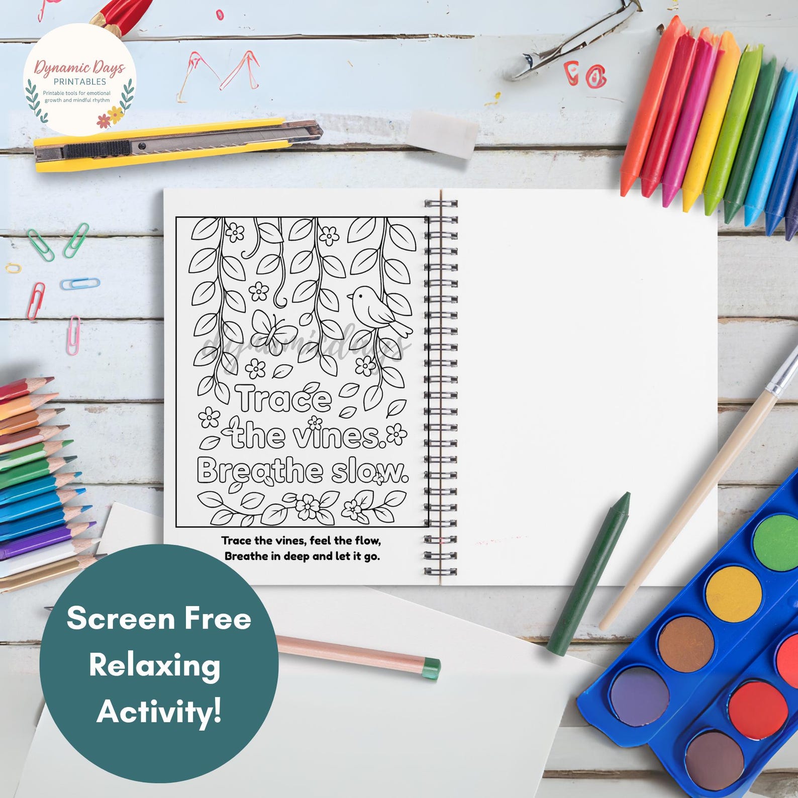 Mindful Breathing Coloring Pages for Kids + Calm Down Activities for ...
