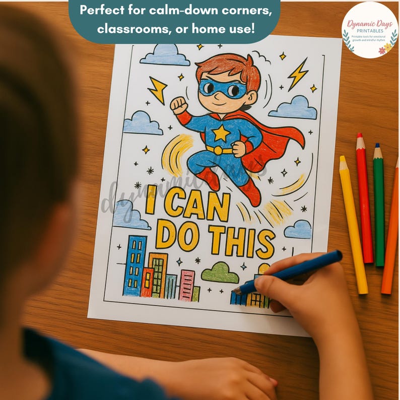 Positive Affirmation Coloring Pages for Kids + Printable Confidence ...