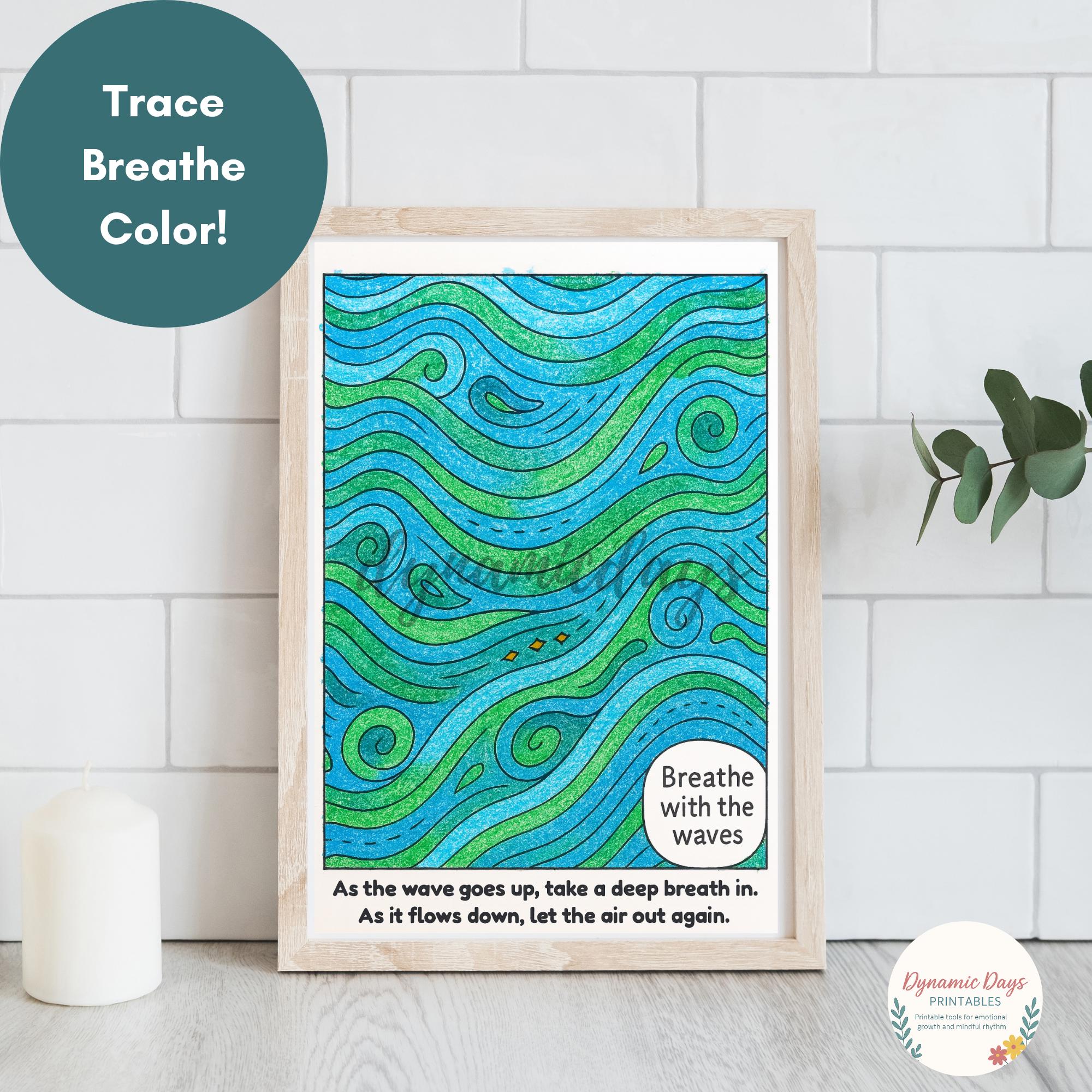 Mindful Breathing Coloring Pages for Kids, Calm Down Activities ...