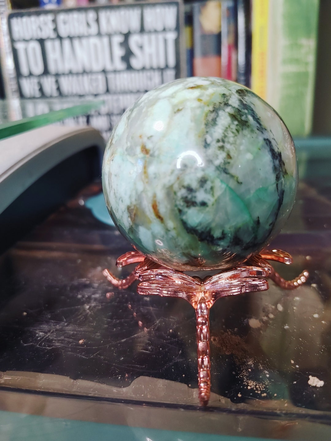 2 Turquoise Spheres - Etsy