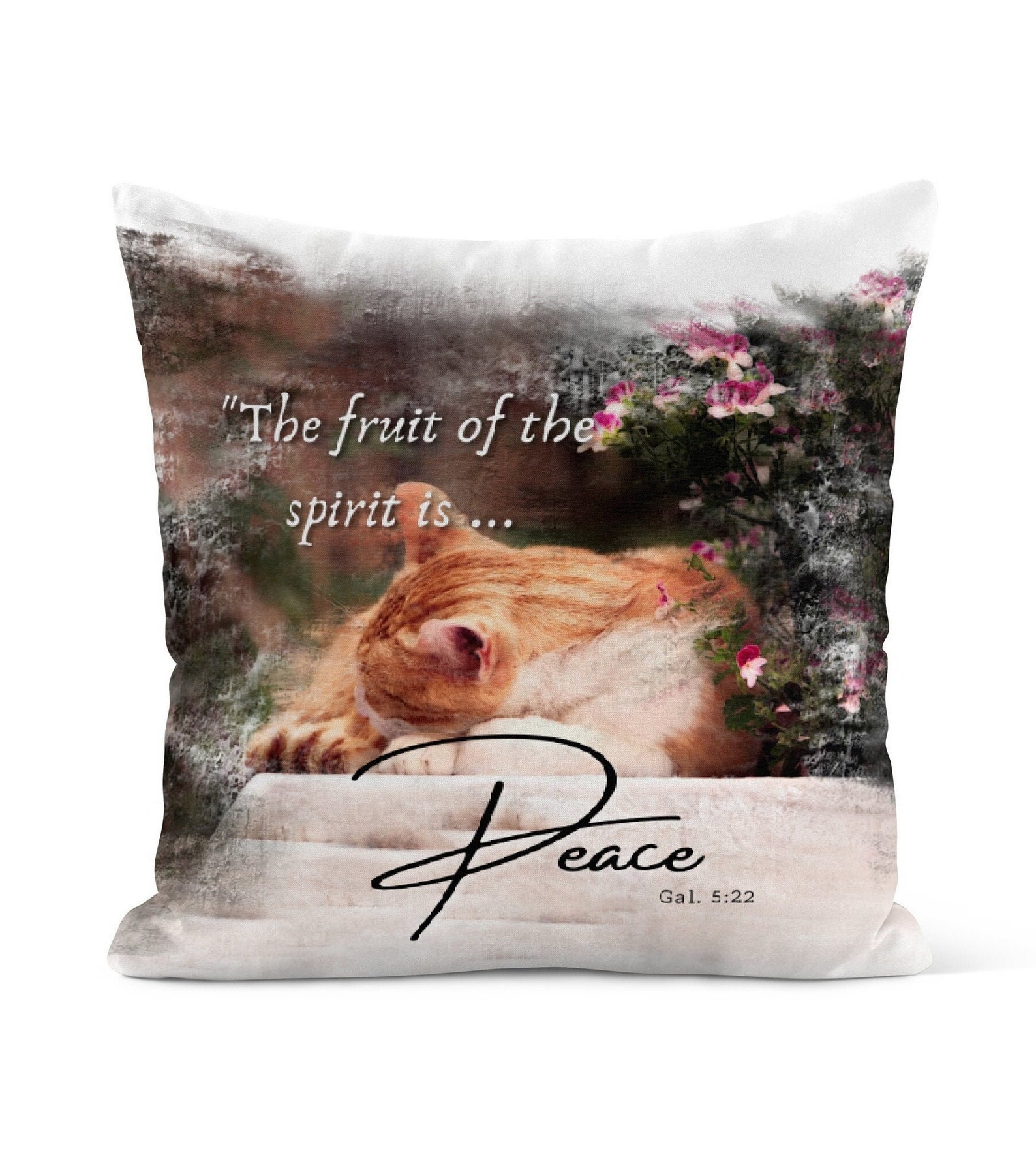 Bible Verse Pillow| Scripture Pillow| Christian Pillow| Peace Orange ...