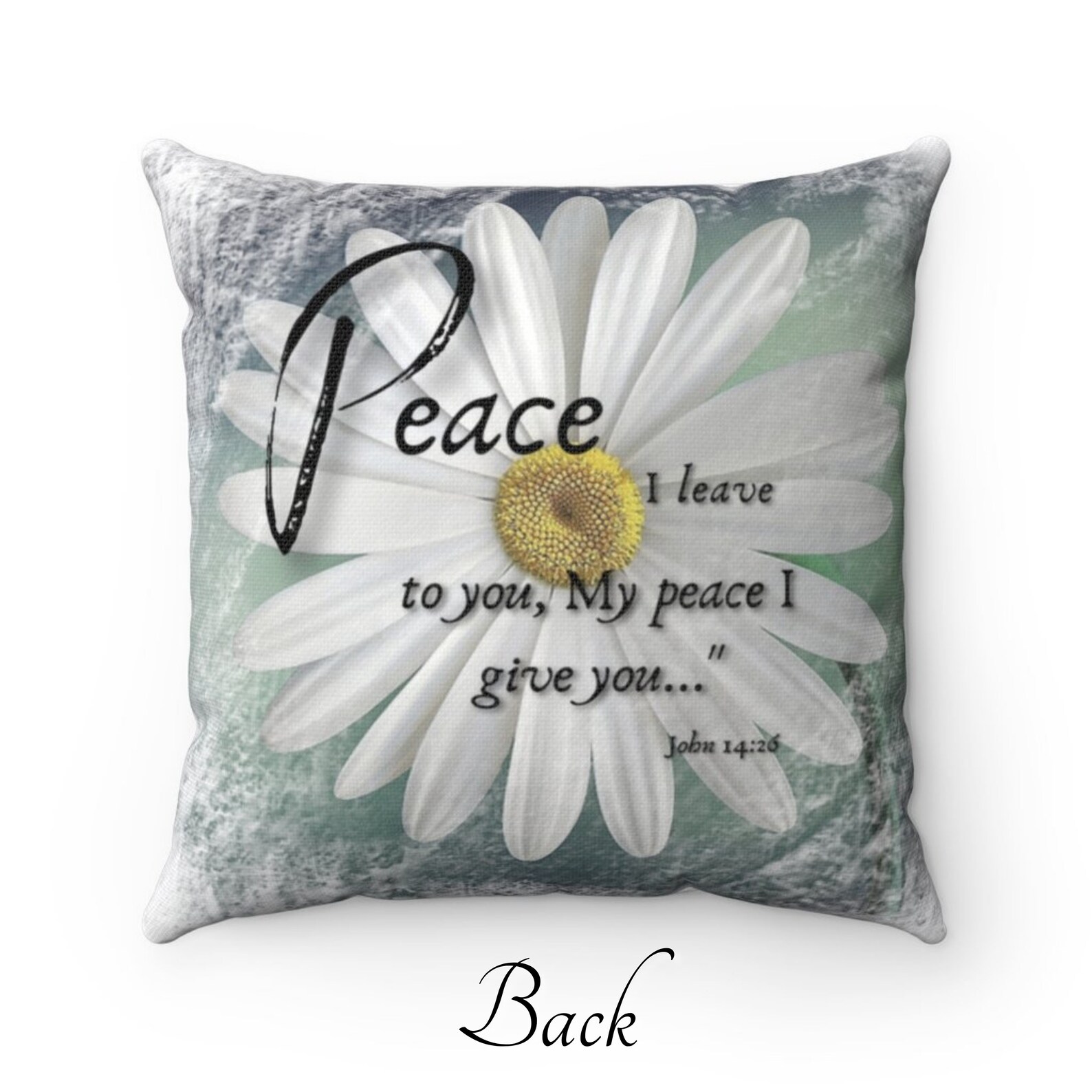 Bible Verse Pillow Scripture Pillow Christian Pillow Peace Orange Cat ...