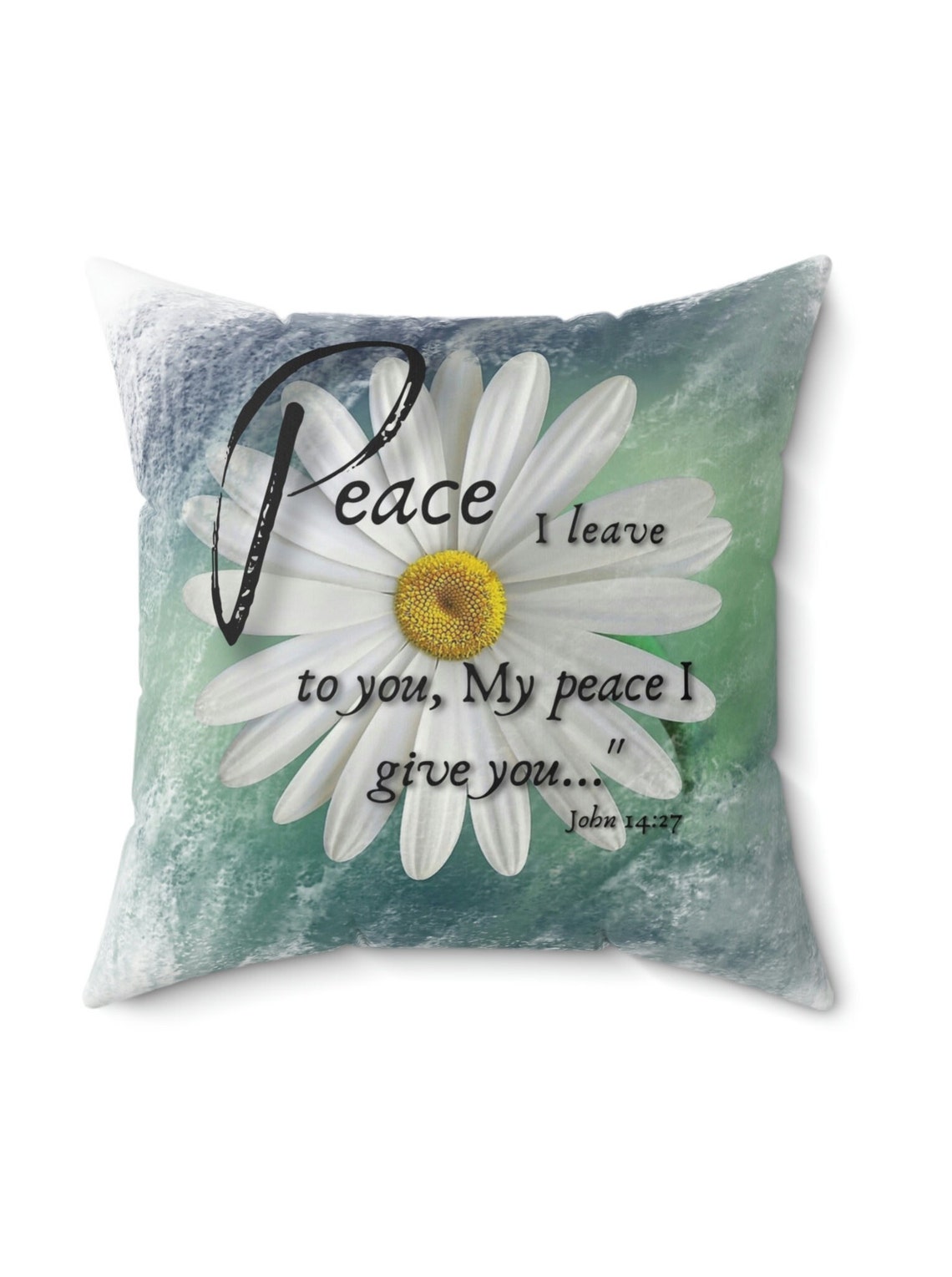 Bible Verse Pillow Scripture Pillow Christian Pillow John 14:27 Pillow ...