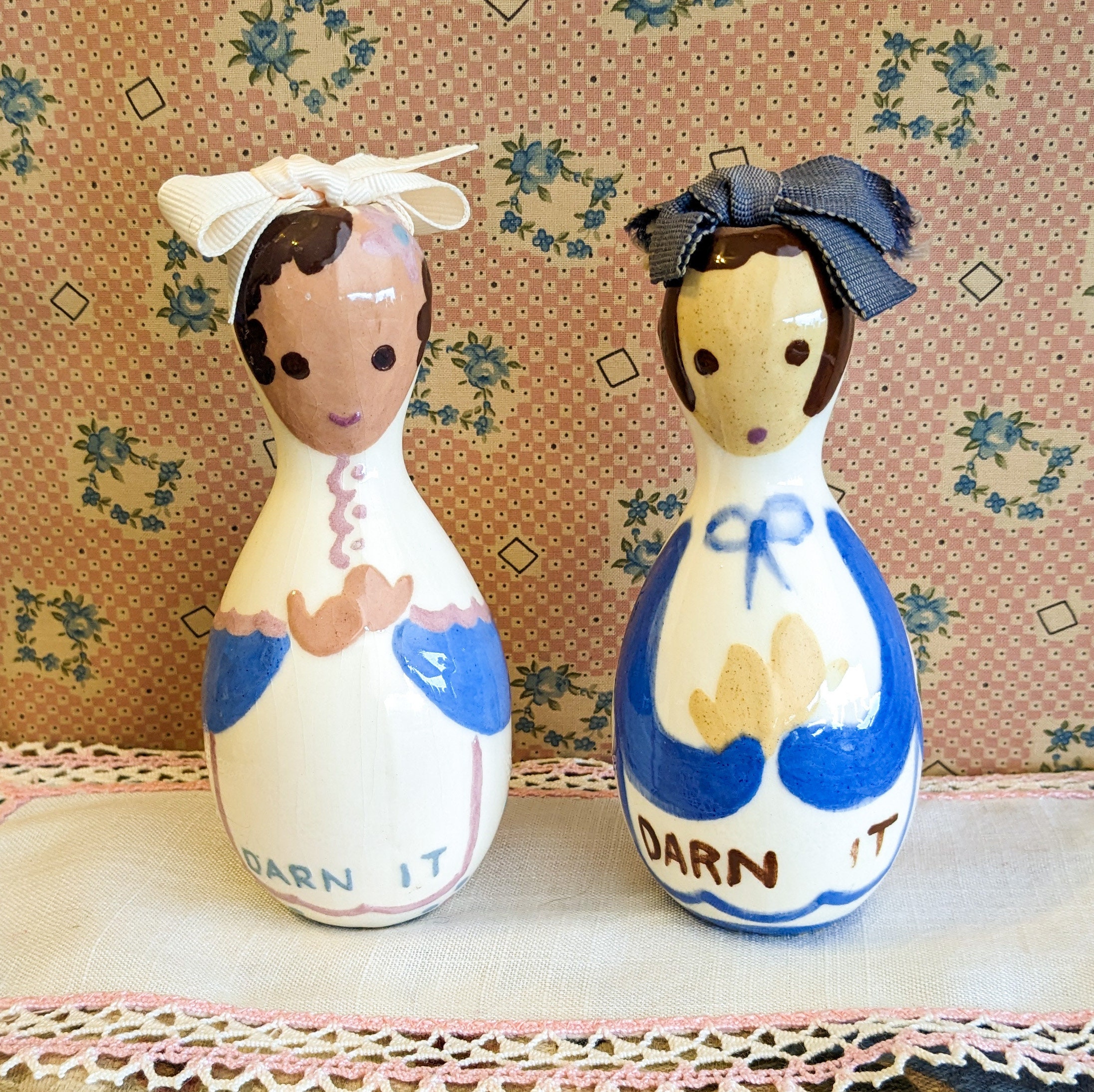 Vintage 1940’s, Darn It! Sock “darning Dodo” Doll, Cleminson Pottery El ...