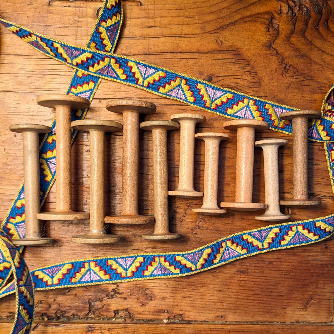 Antique Silk Bobbin, Wooden Bobbin, Shuttle Bobbin, Silk Thread, Wooden ...