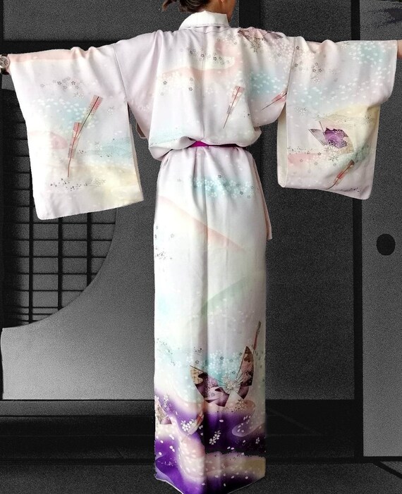 Antique Japanese Kimono Artist Work Japanse Silk Kimo… - Gem