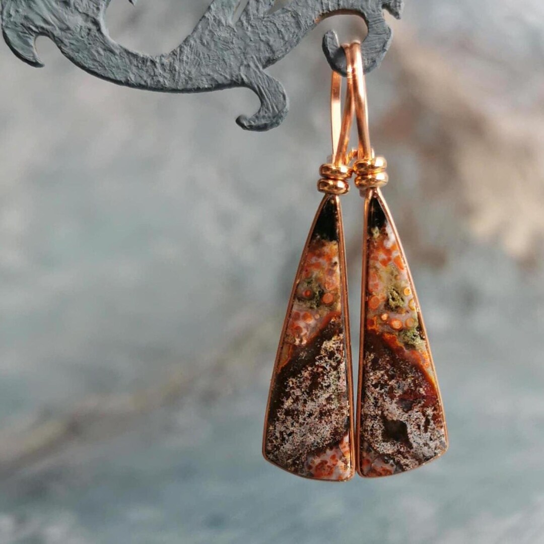 Indonesian Petrified Wood Statement Set in Rose Gold Unique One of Kind ...