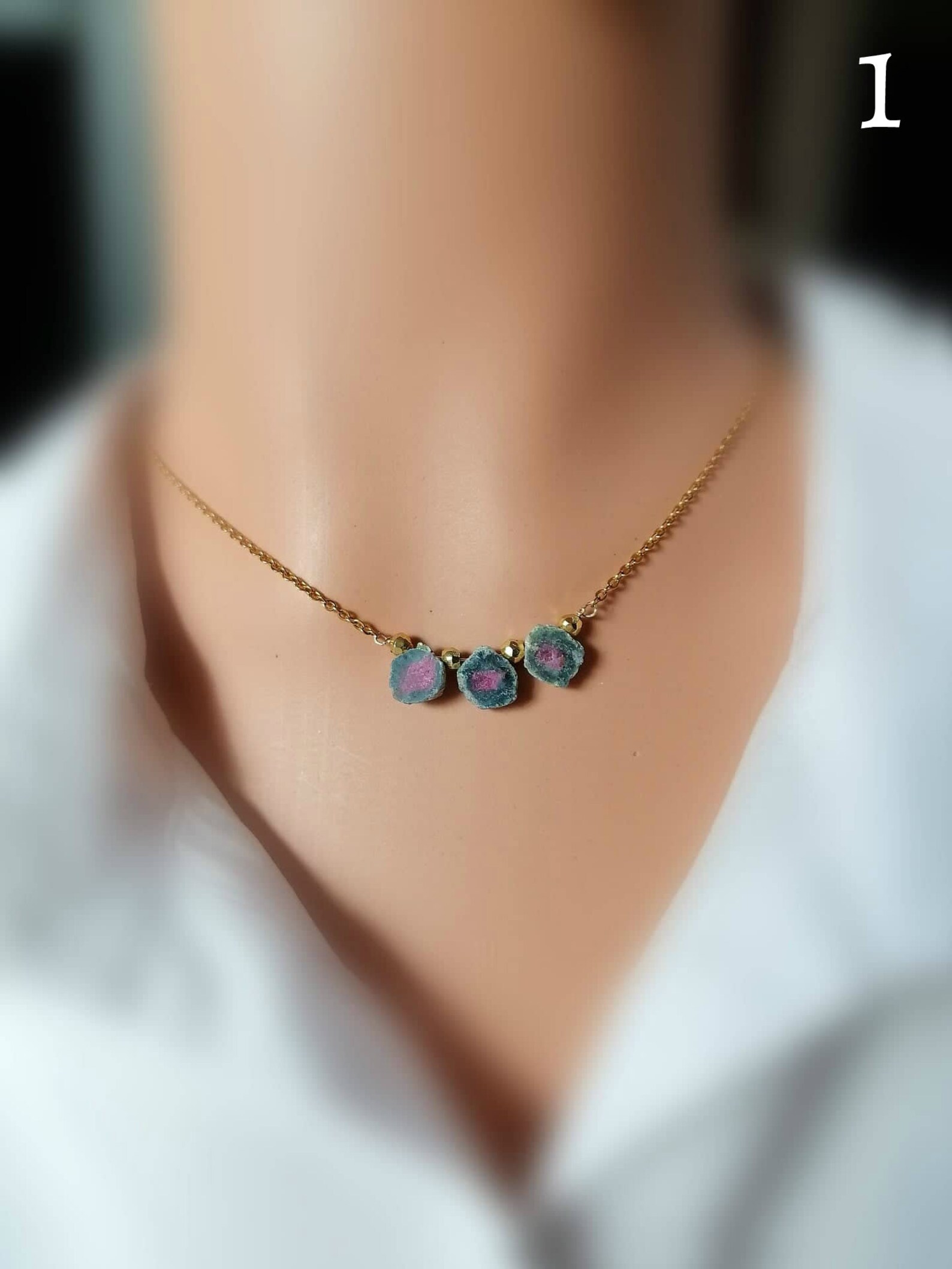 Rare Watermelon Ruby Necklace Silver Gold Rose Gold Necklace - Etsy UK