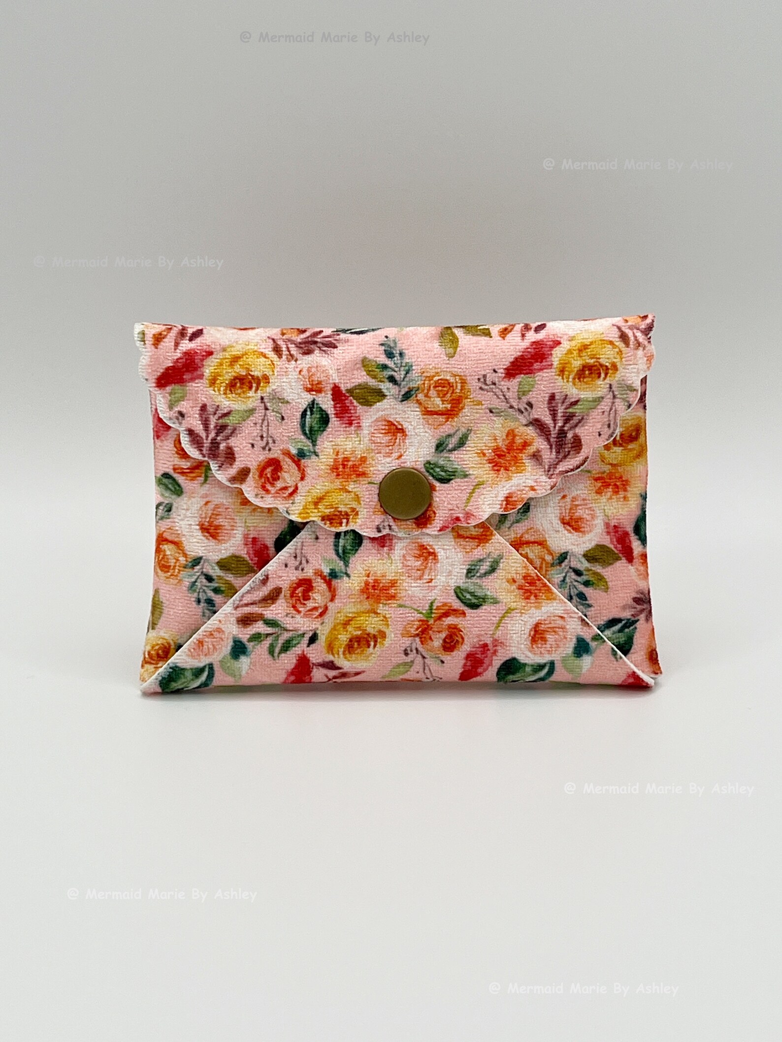Dusty Rose Velvet Snap Wallet / Pouch - Etsy