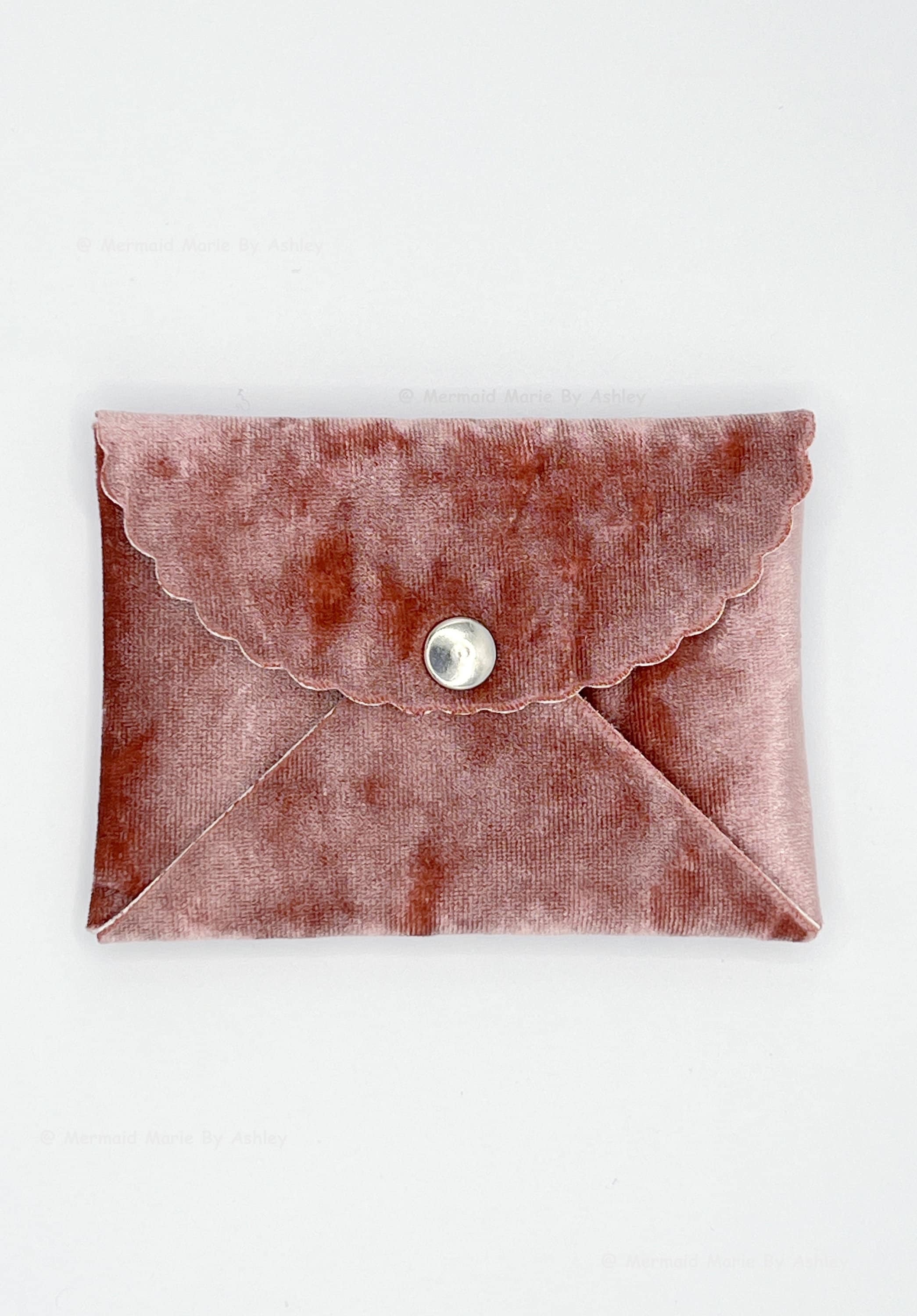 Dusty Rose Velvet Snap Wallet / Pouch - Etsy