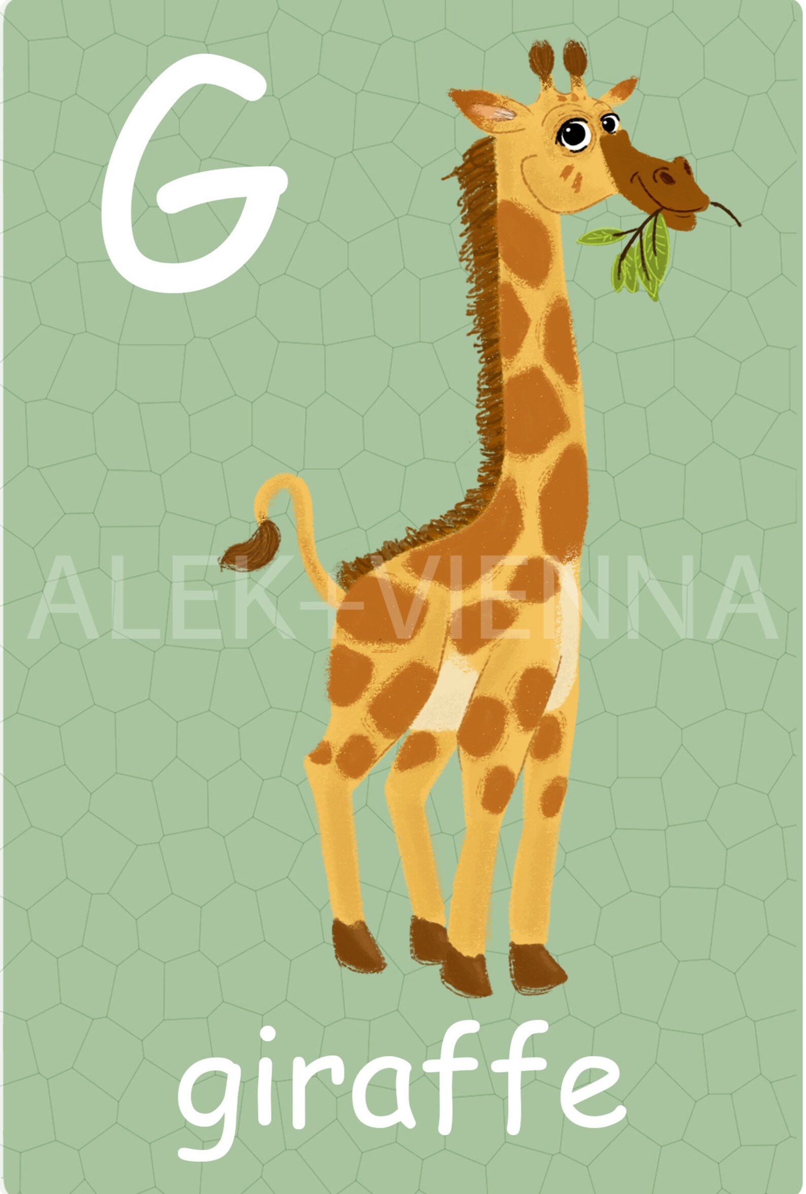 English Animal Alphabet Card Set, Nursery Wall Cards, Animal Alphabet ...