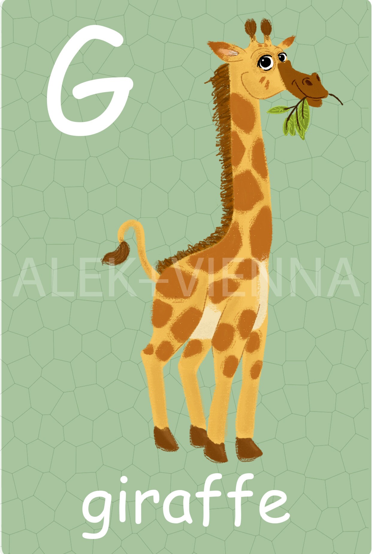 English Animal Alphabet Card Set, Nursery Wall Cards, Animal Alphabet ...