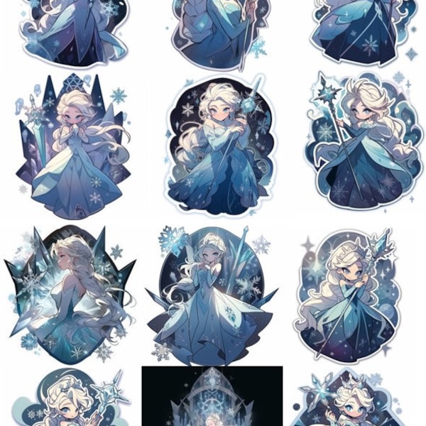 Elsa Stickers - Etsy