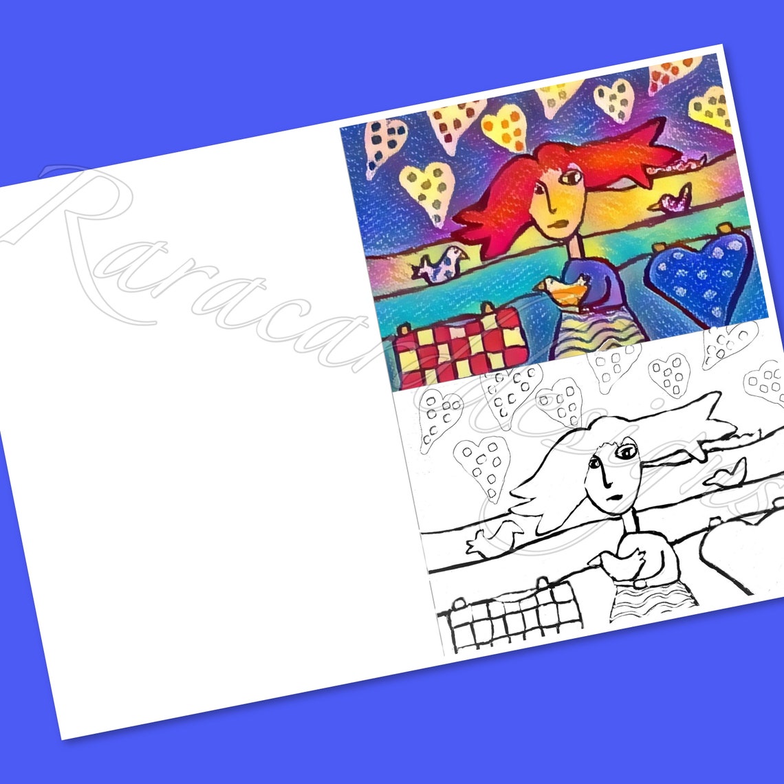 DIY Kit Colouring in Cards Printable / Bright Original - Etsy Australia