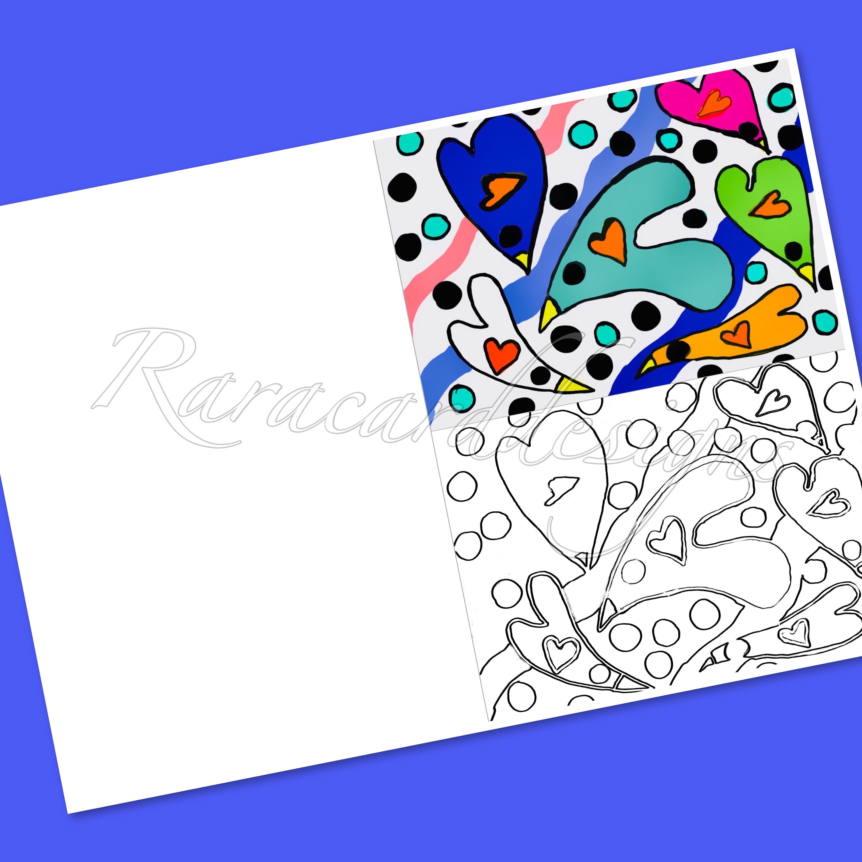 DIY Kit Colouring in Cards Printable / Bright Original - Etsy Australia