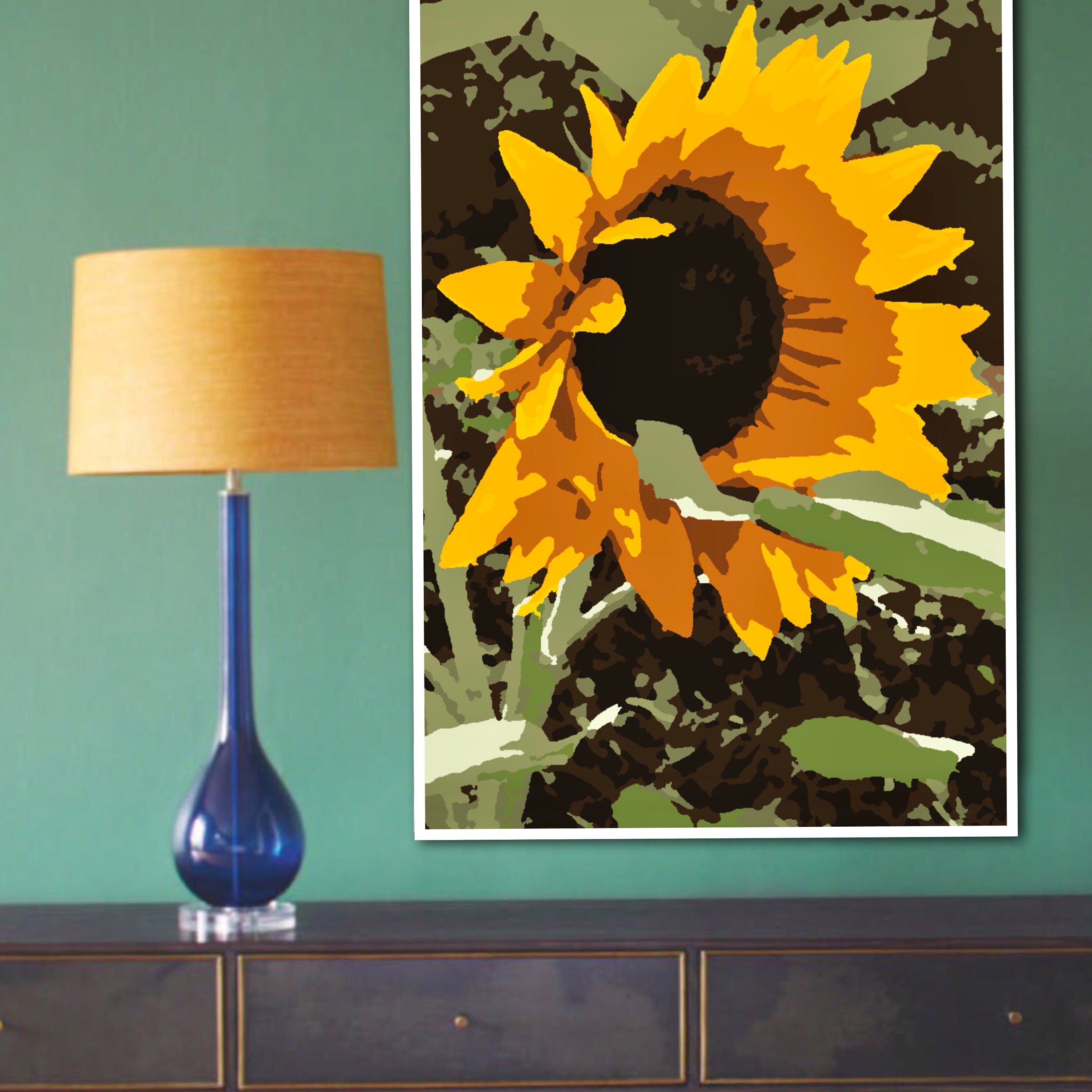 Sunflower Paint by Numbers,summer Flowers,diy Painting,colour by ...