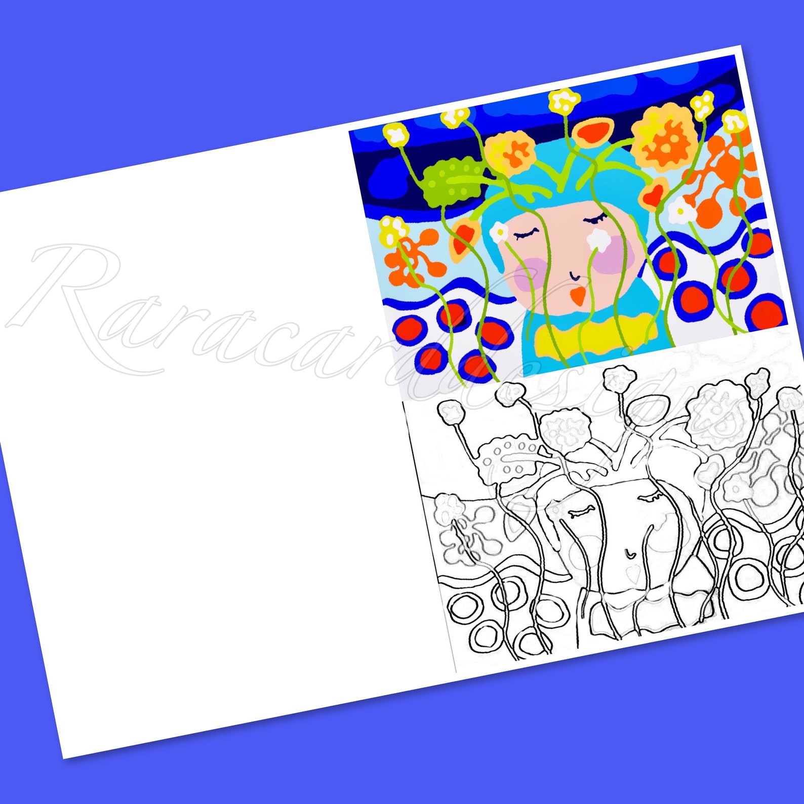 DIY Kit Colouring in Cards Printable / Bright Original - Etsy Australia