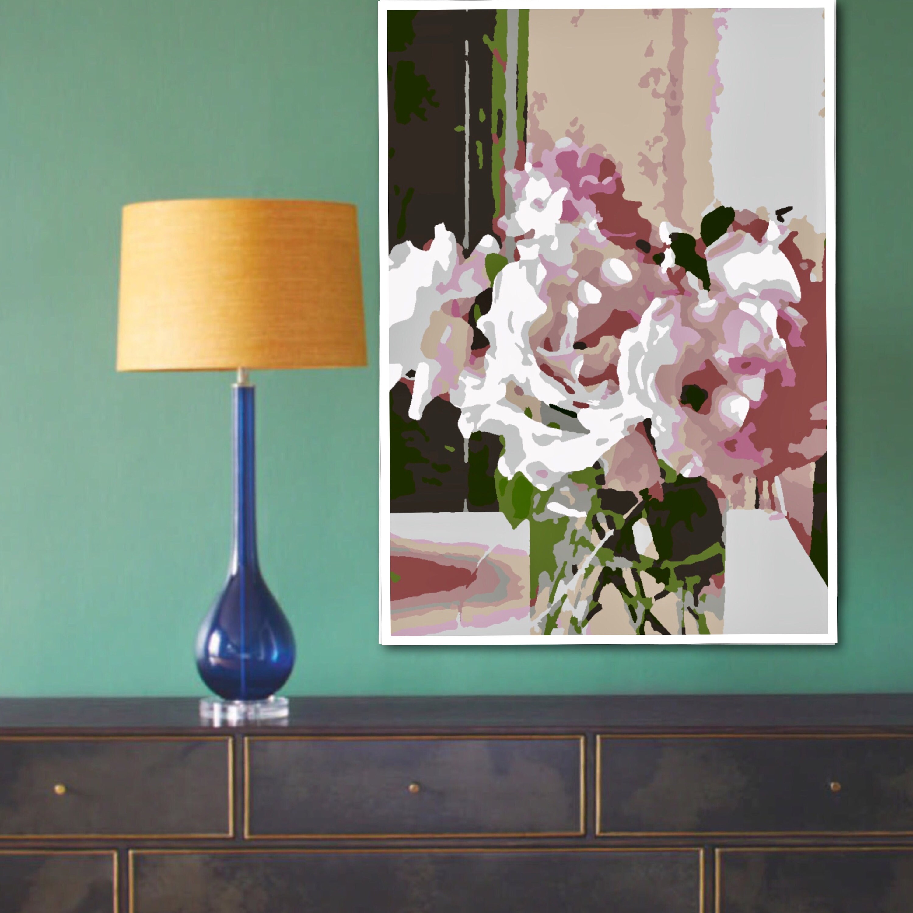 Flowers Paint by Numbers/roses Diy Painting/printable/diy - Etsy