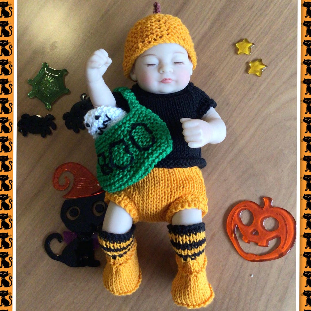 Knitted Halloween Doll Clothes Patterns: Fits 10-12" Dolls (PDF Pattern ...