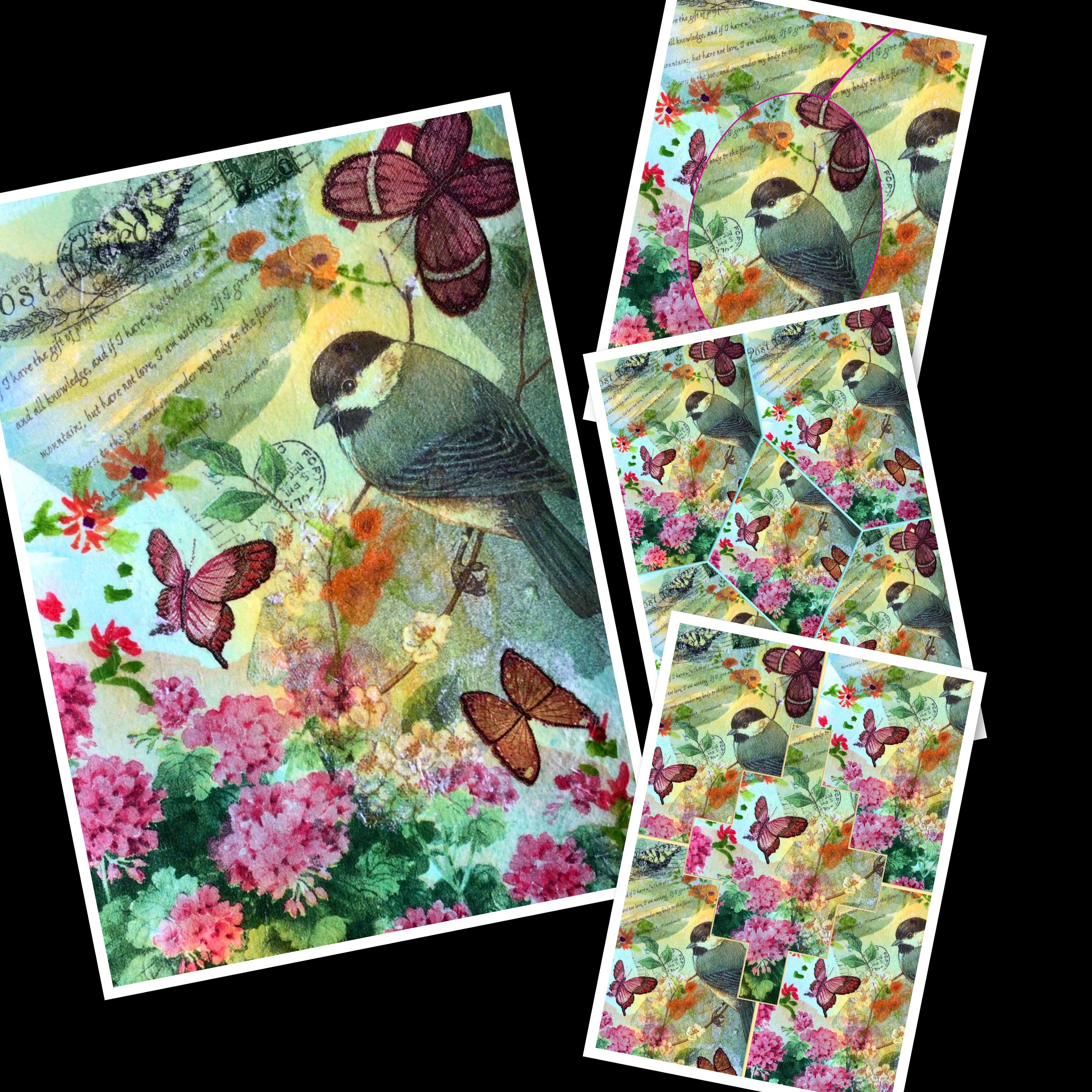 Collage Artwork Sheets, Printable, Diy Artwork, Collage Art, Mixed ...