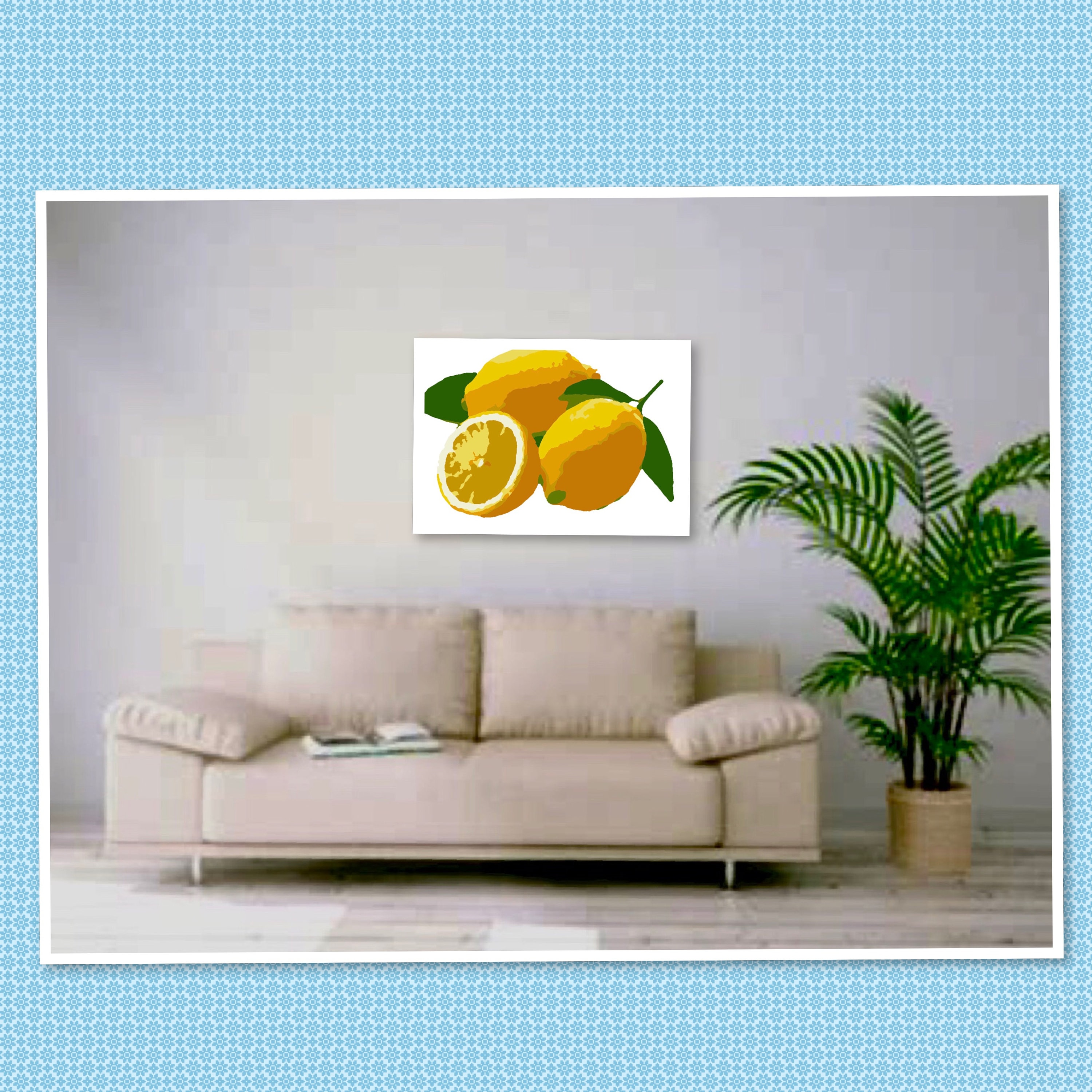 Lemons Painting by Numbers Printable Lemons Artwork. Fruit - Etsy