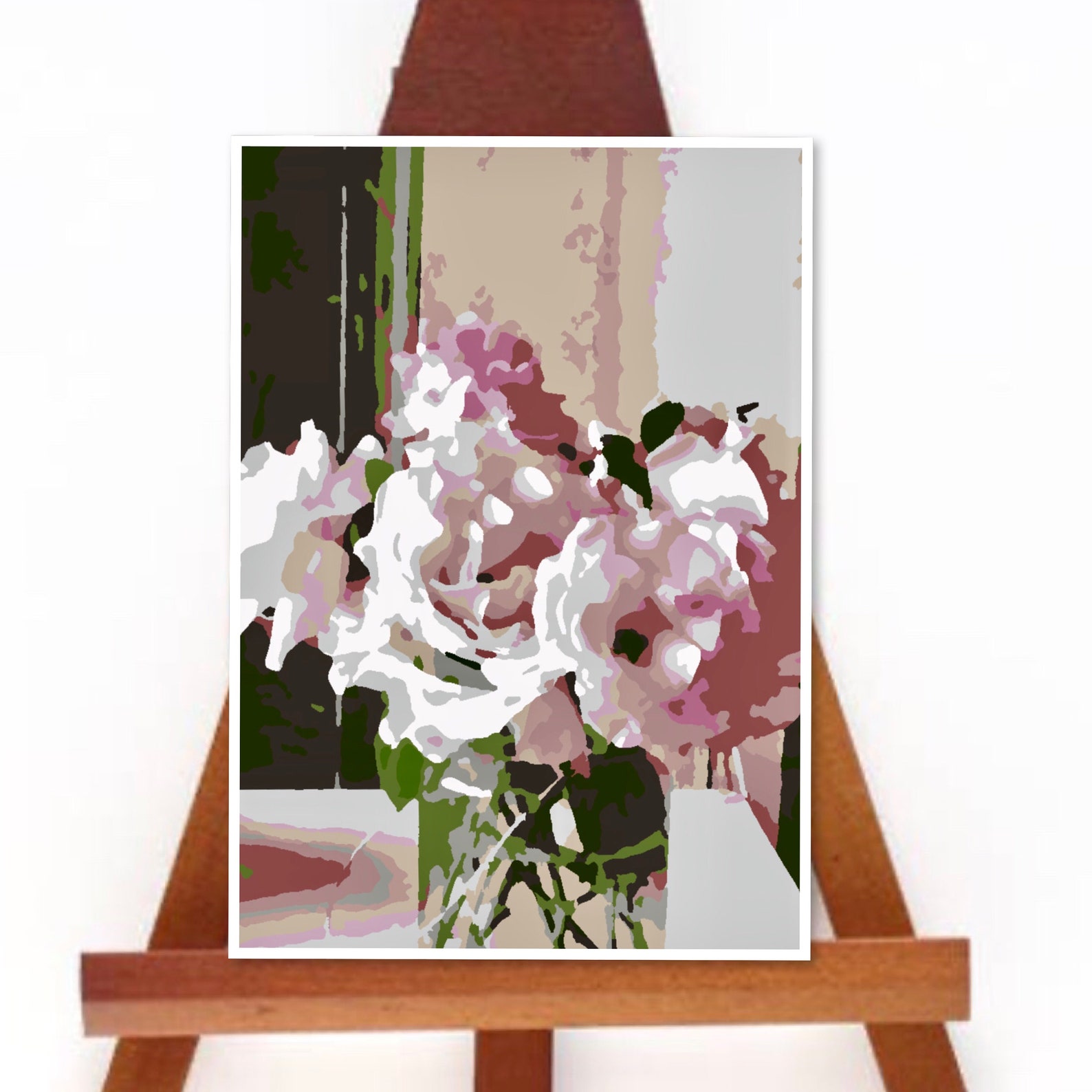 Flowers Paint by Numbers/roses Diy Painting/printable/diy - Etsy