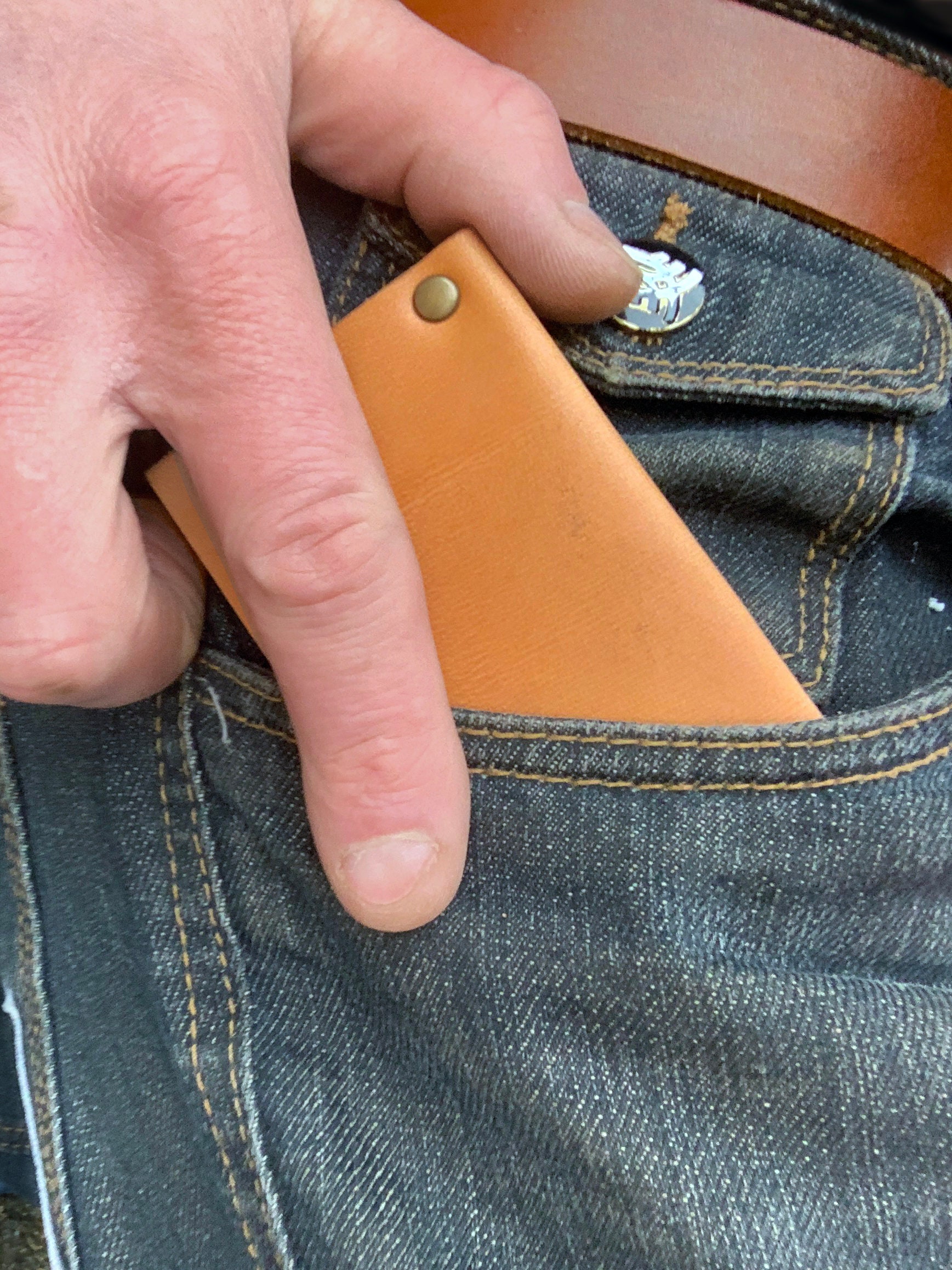 Handcrafted Leather Mini Coin Wallet, UK Veg Tan Full Grain Leather ...