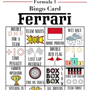 Aluminium Formula 1 2024 Season Bingo Cards F1 Bingo Cards F1 Gifts - Etsy