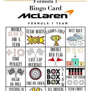 Aluminium Formula 1 2024 Season Bingo Cards F1 Bingo Cards F1 Gifts - Etsy