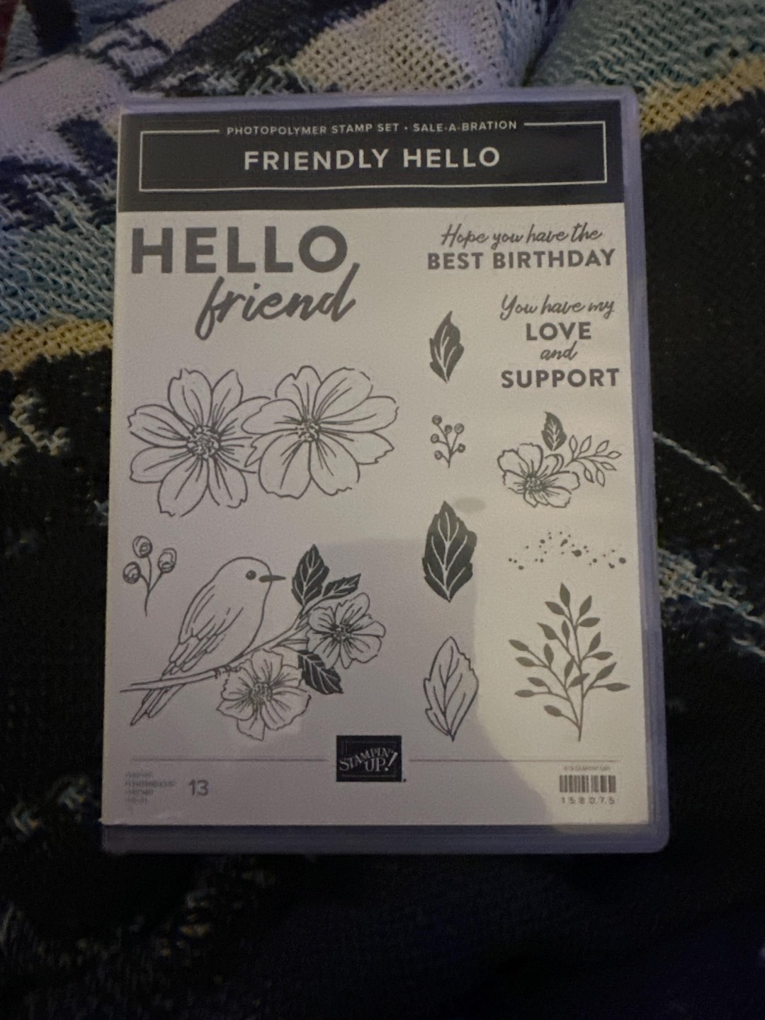 Stampin up Friendly Hello Set of 13 Photopolymer Stamps- New Never Used ...