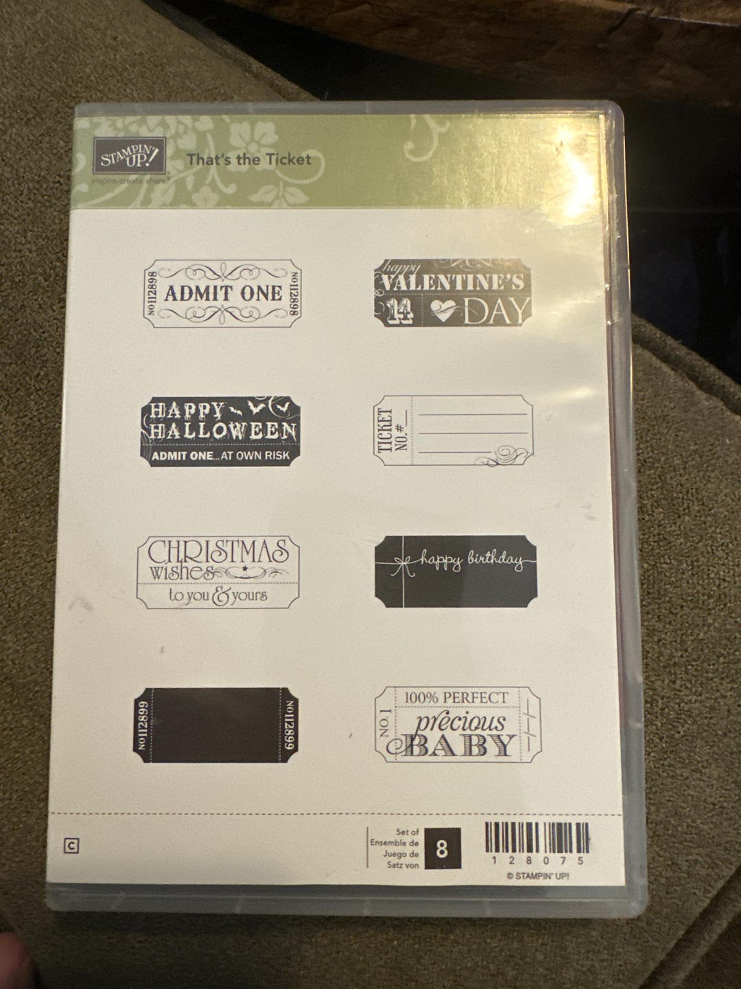 Stamp up Thats the Ticket, Set of 8 - Etsy