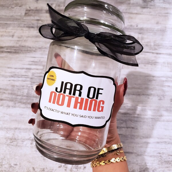 Jar of Nothing - Etsy