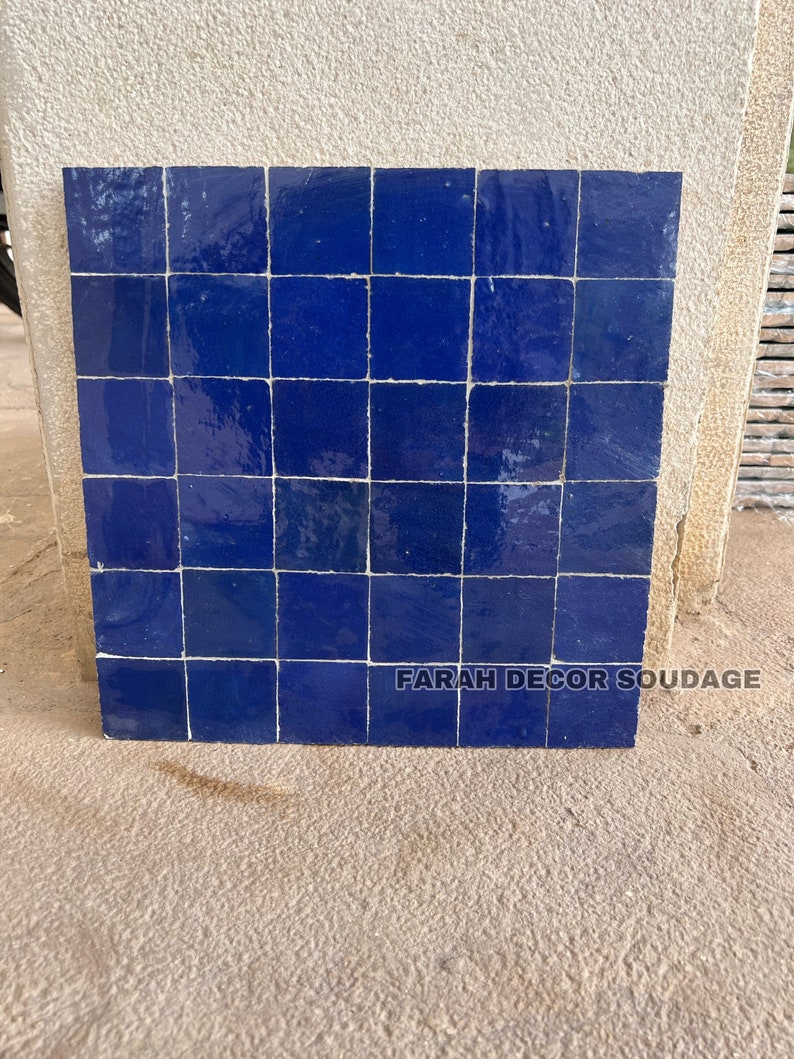 Handmade Moroccan Zellige Natural Blue Zellige Fez - Etsy