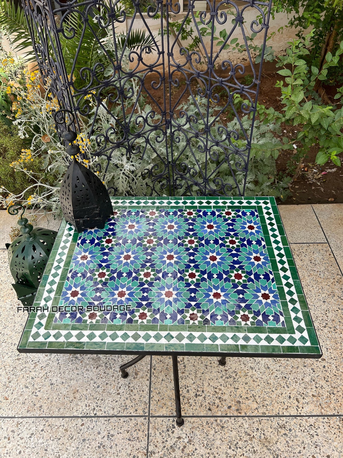 MOROCCAN TABLE Luxury Furniture OUTDOOR Coffee Table Mosaic - Etsy