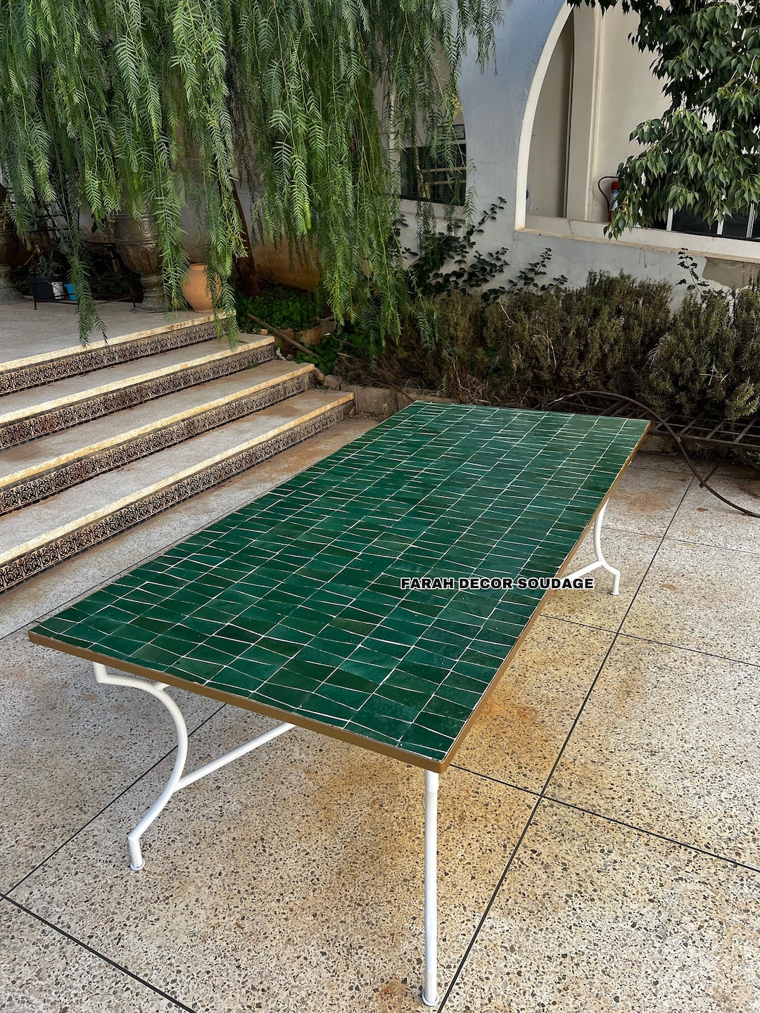 Rectangular Mosaic Table - Moroccan Mosaic Table for Outdoor Indoor ...