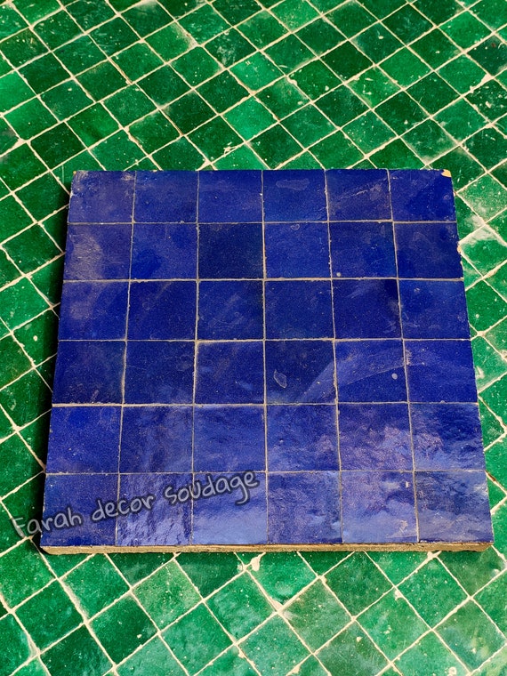 Handmade Moroccan Zellige Natural Blue Zellige Fez - Etsy