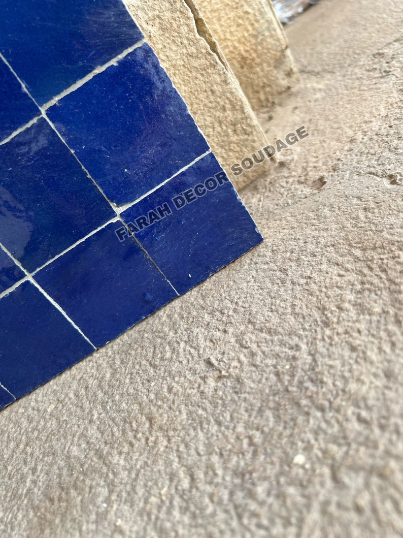 Handmade Moroccan Zellige Natural Blue Zellige Fez - Etsy