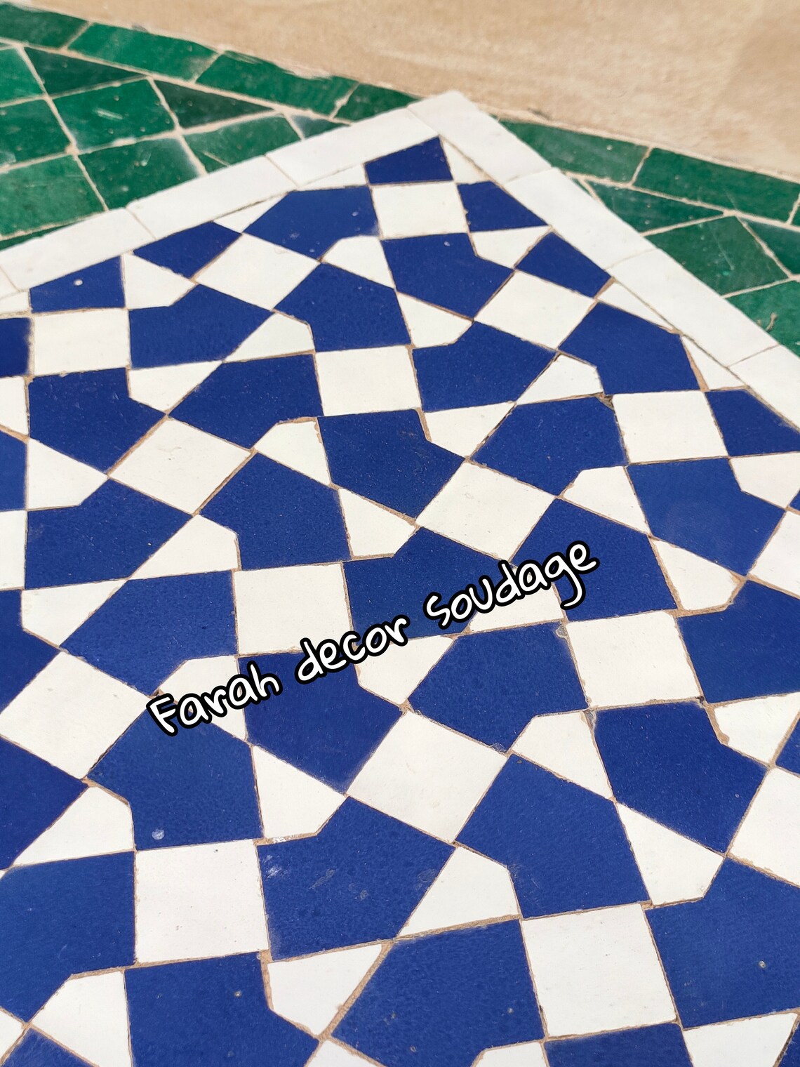 Handmade Moroccan Zellige Tile 12x12 | Blue Mosaic Wall & Floor Tile ...