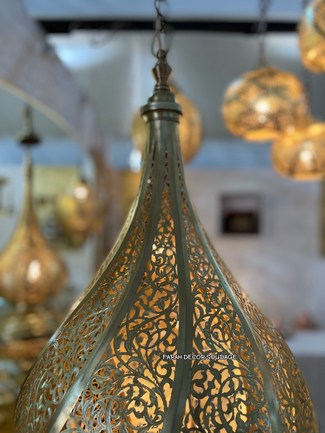 Unique Moroccan Pendant Light Night Light Metal Light - Etsy