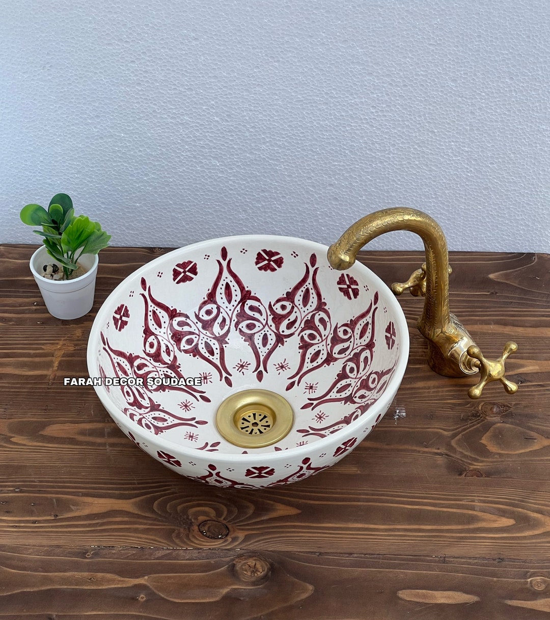 Ceramic Sink - Moroccan Ceramic Sink - Handcrafted Farmhouse Basin ...
