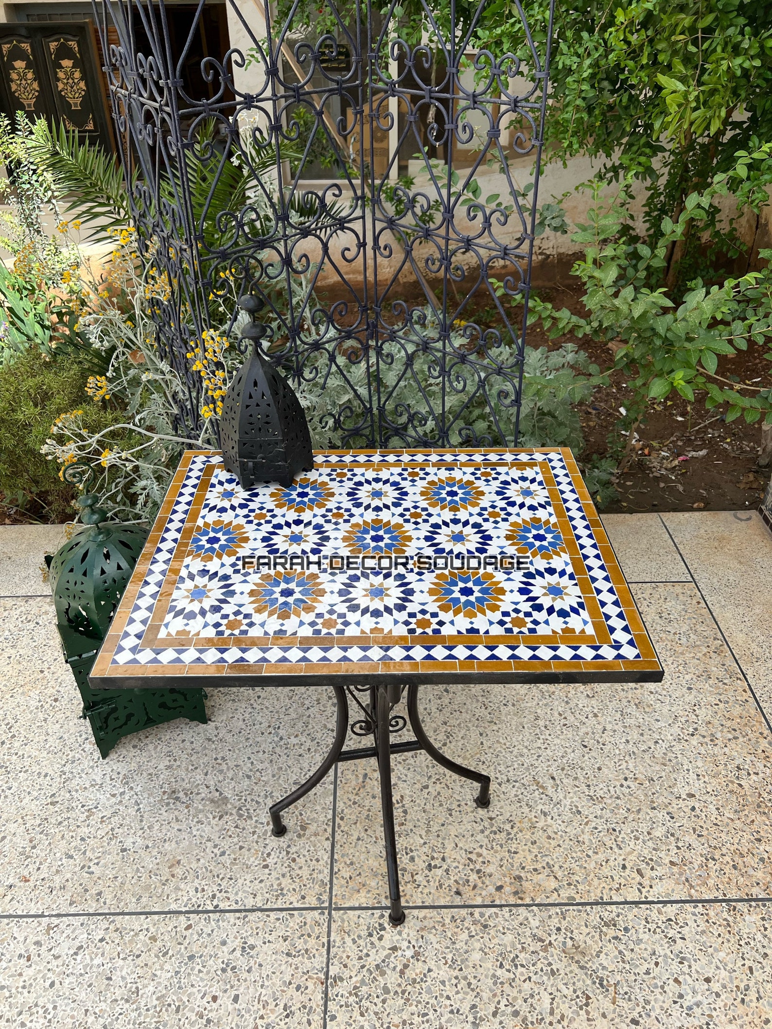 Bistro Table Made of Mosaic for Dining Table Rectangular - Etsy
