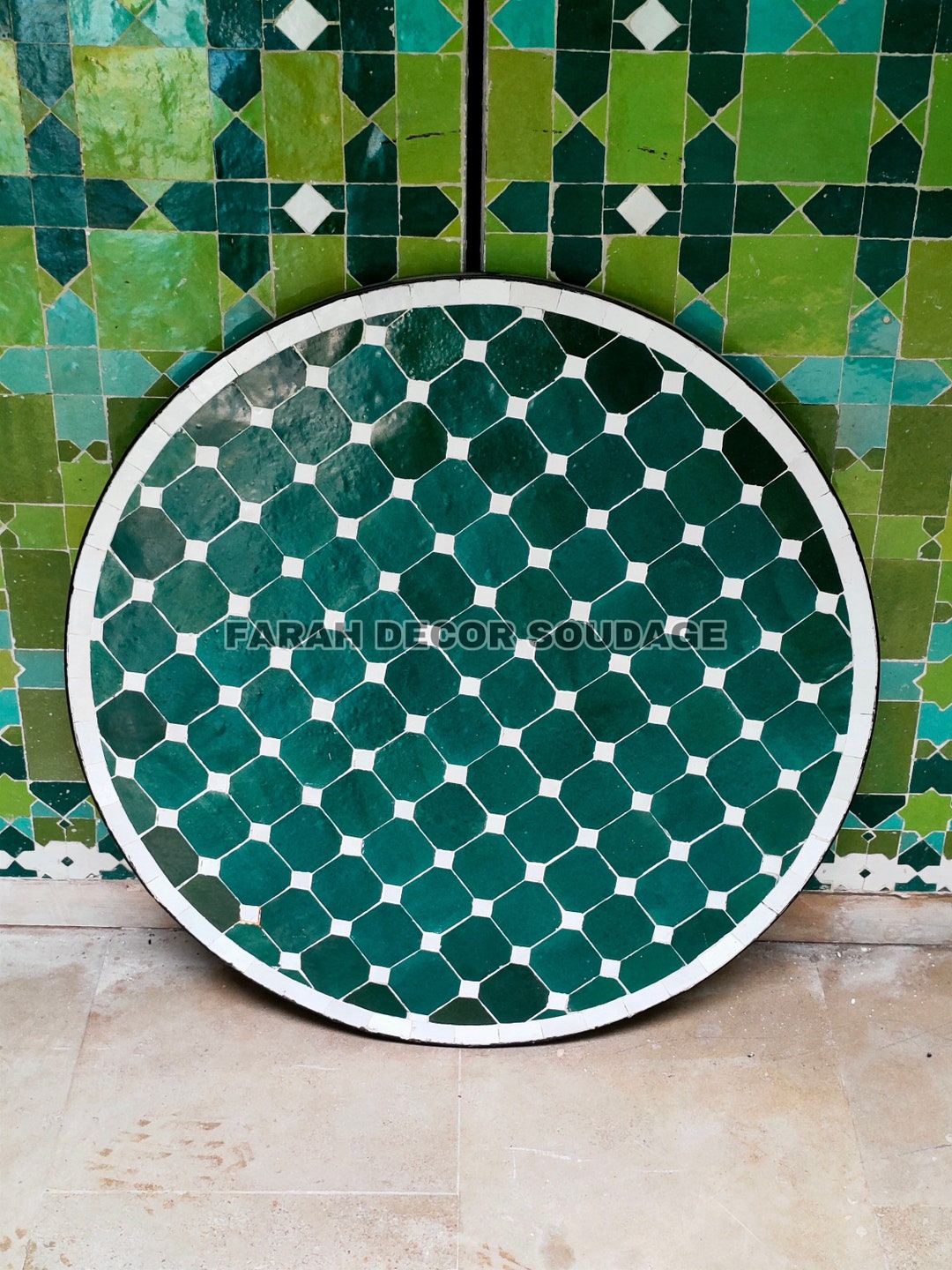 Moroccan Mosaic Table Handmade , Handcrafted Round Moroccan Outdoor ...