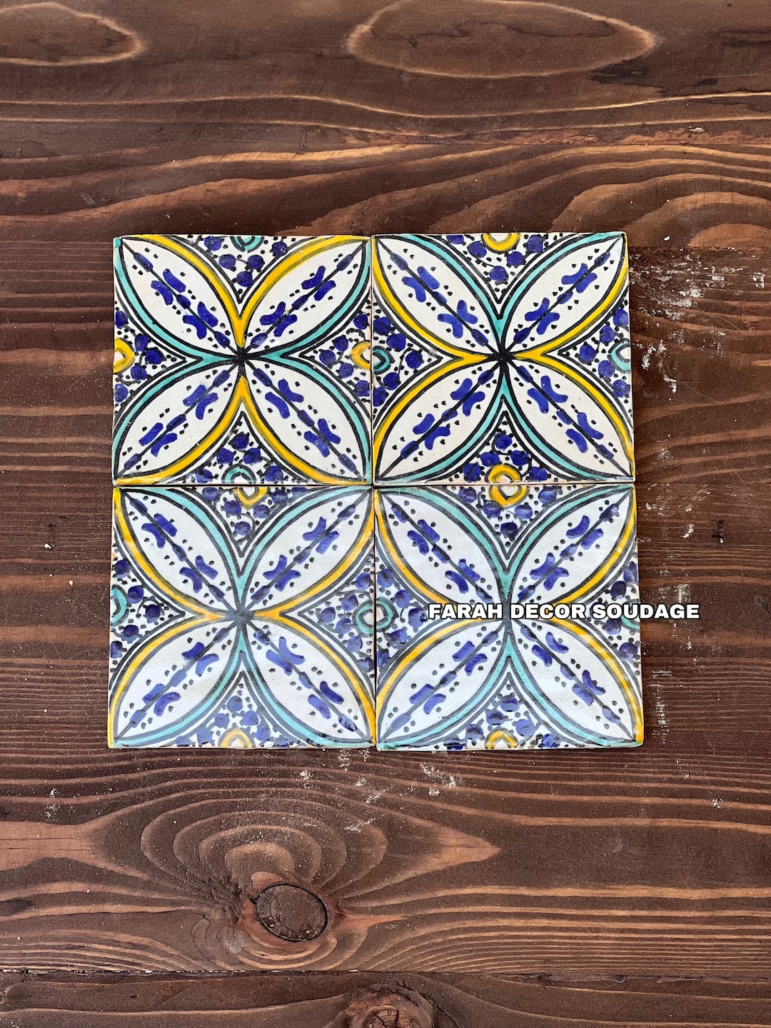 15 Tiles - Elevate Your Space With Moroccan Tile Ceramic 4x4" - Kitchen ...