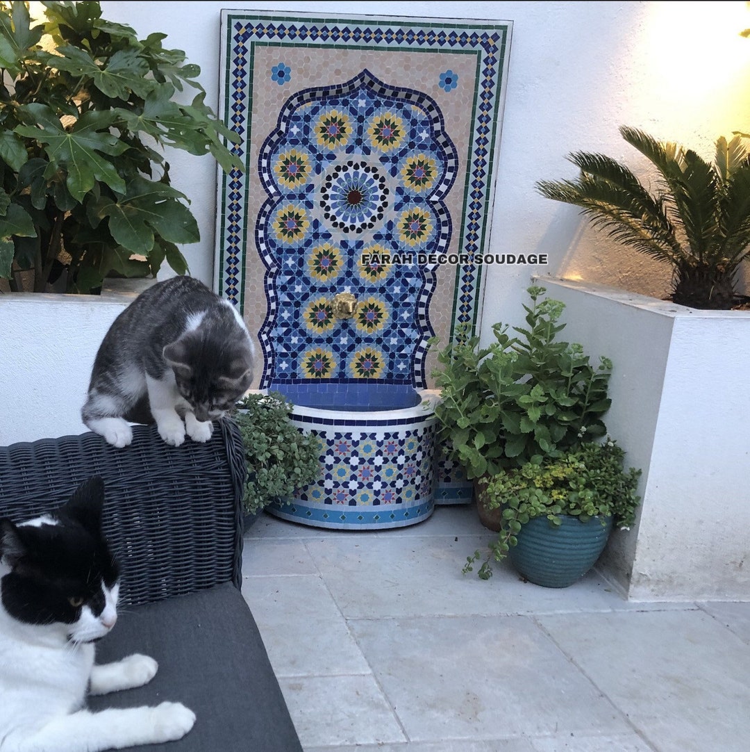 Garden Patio Rustic Outdoor Wall Water Fountain - Outdoor Indoor Mid ...