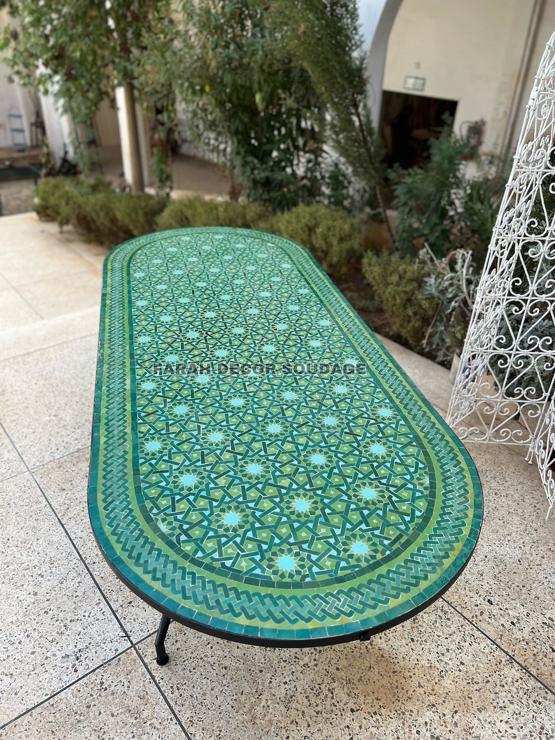 Handmade Moroccan Table Oval Moroccan Mosaic Outdoor/ Indoor - Etsy
